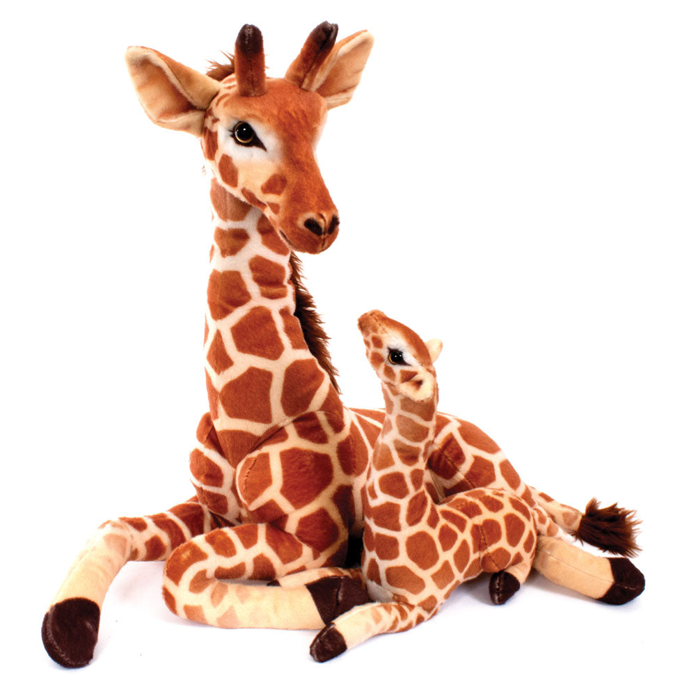 Real Planet™ Gold Giraffe & Calf Realistic Plush Stuffed Animal – Real ...