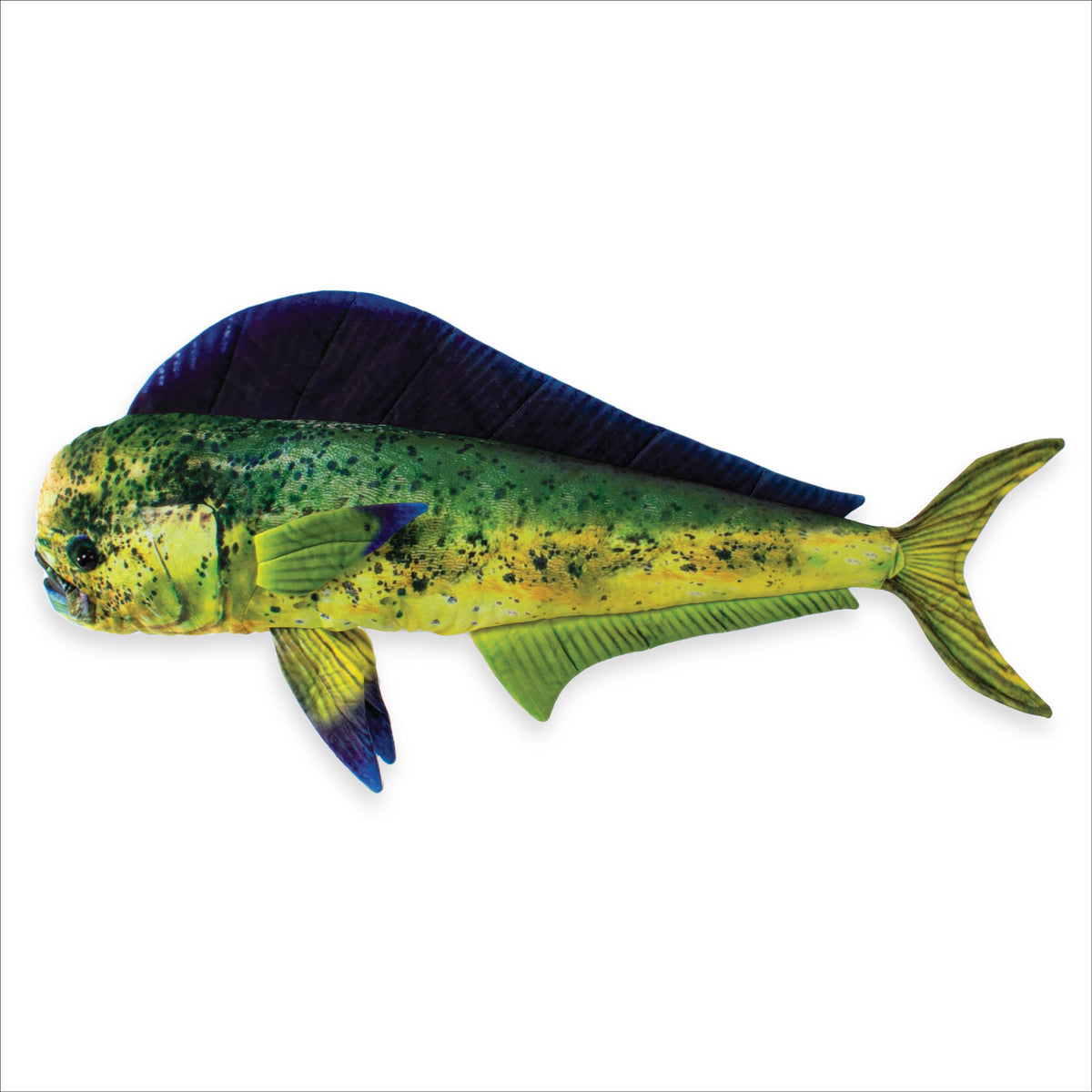 Real Planet™ Green & Yellow Mahi Mahi Realistic Plush Stuffed Animal ...