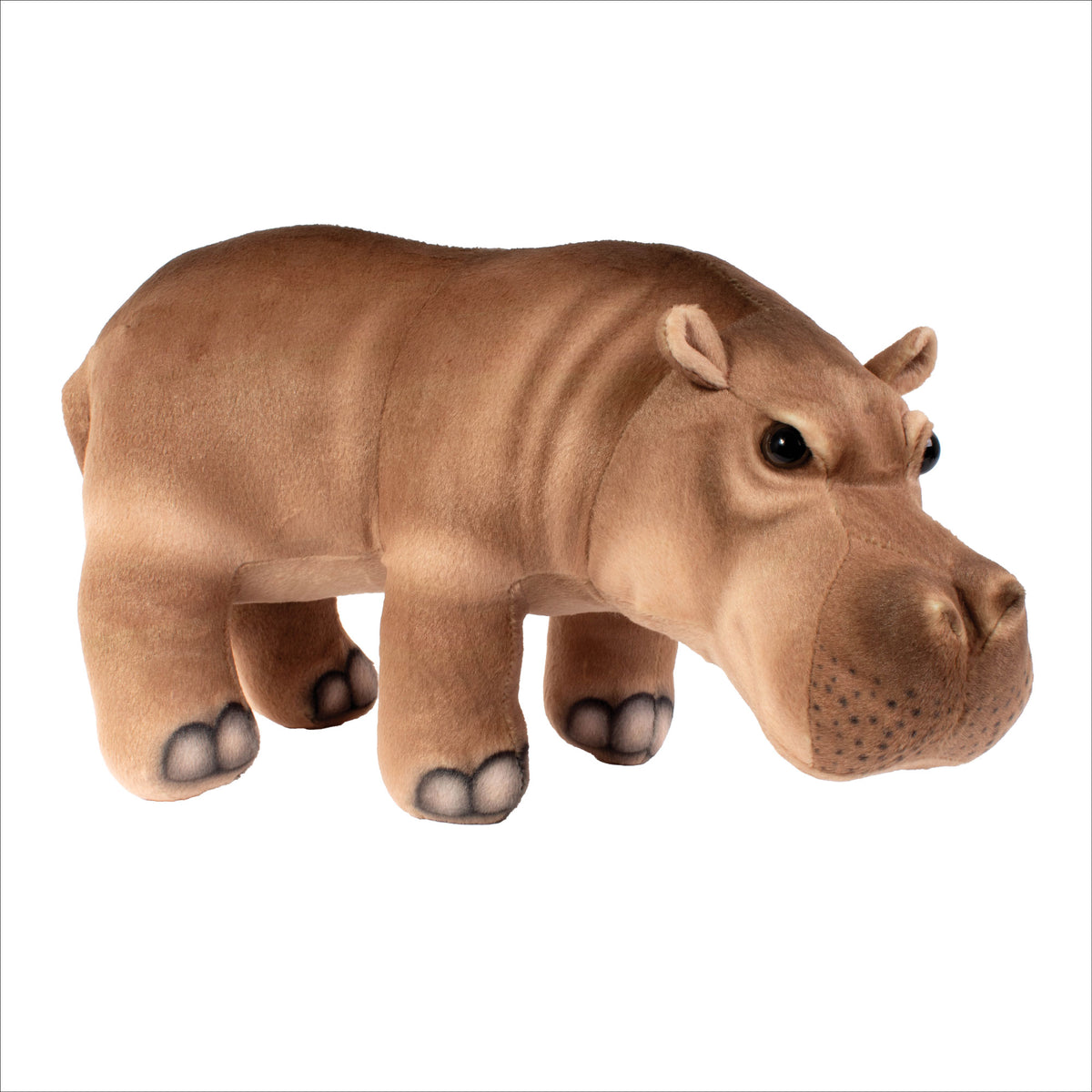 Real Planet™ Brown Hippo Realistic Plush Stuffed Animal – Real Planet™ Toys