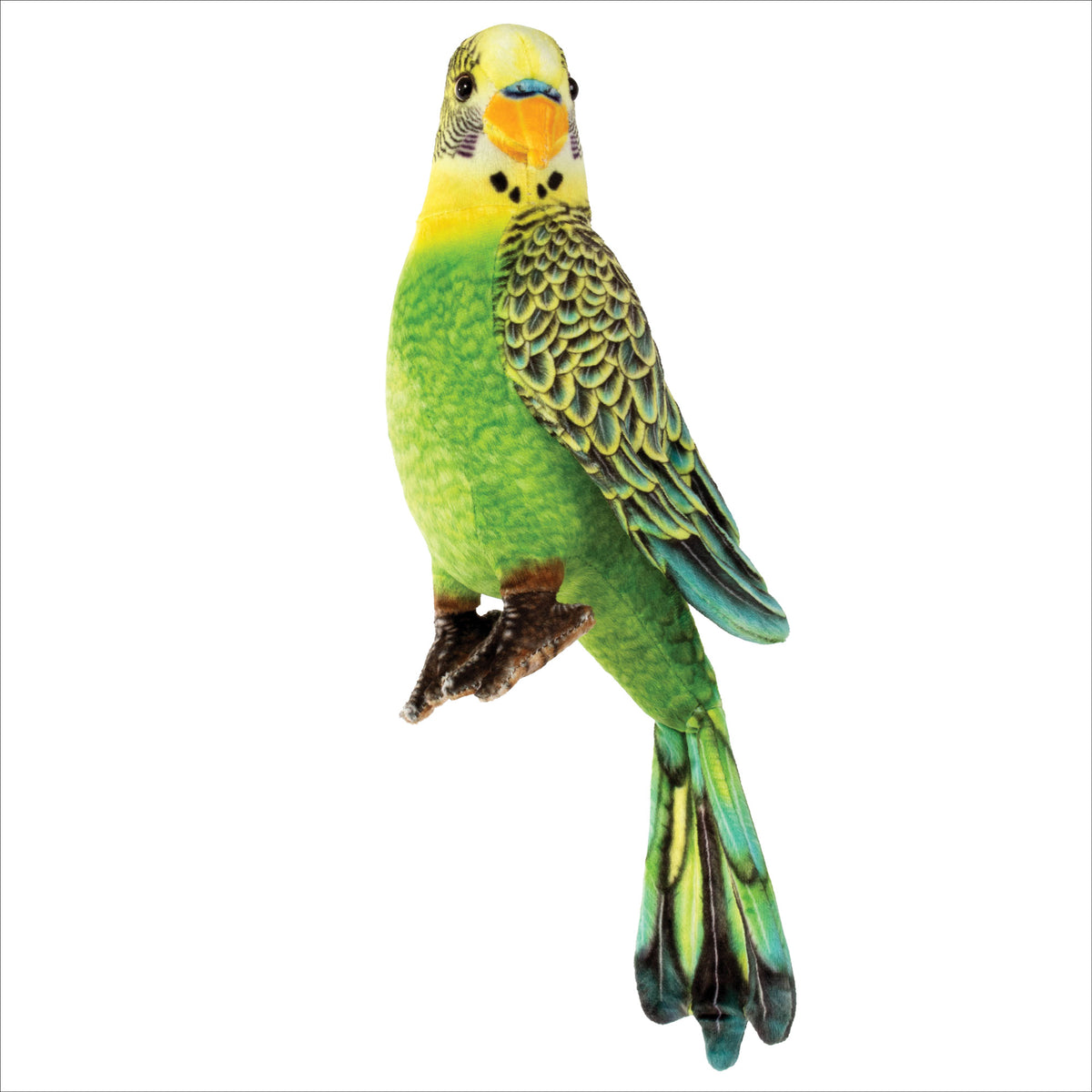 Real Planet™ Green Parakeet Realistic Plush Stuffed Animal – Real ...