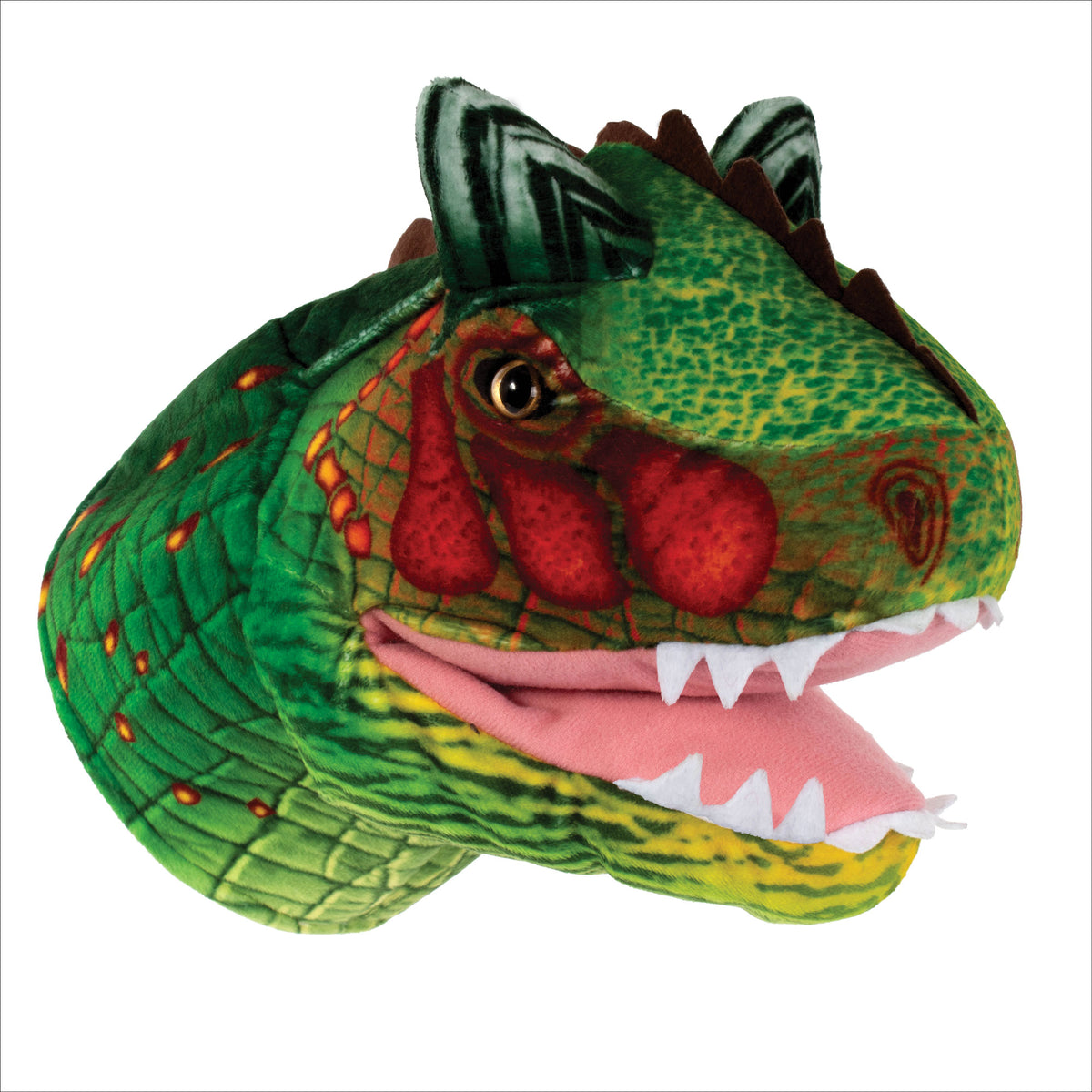 Real Planet™ Green Carnotaurus Hand Puppet Green Realistic Plush Stuff ...