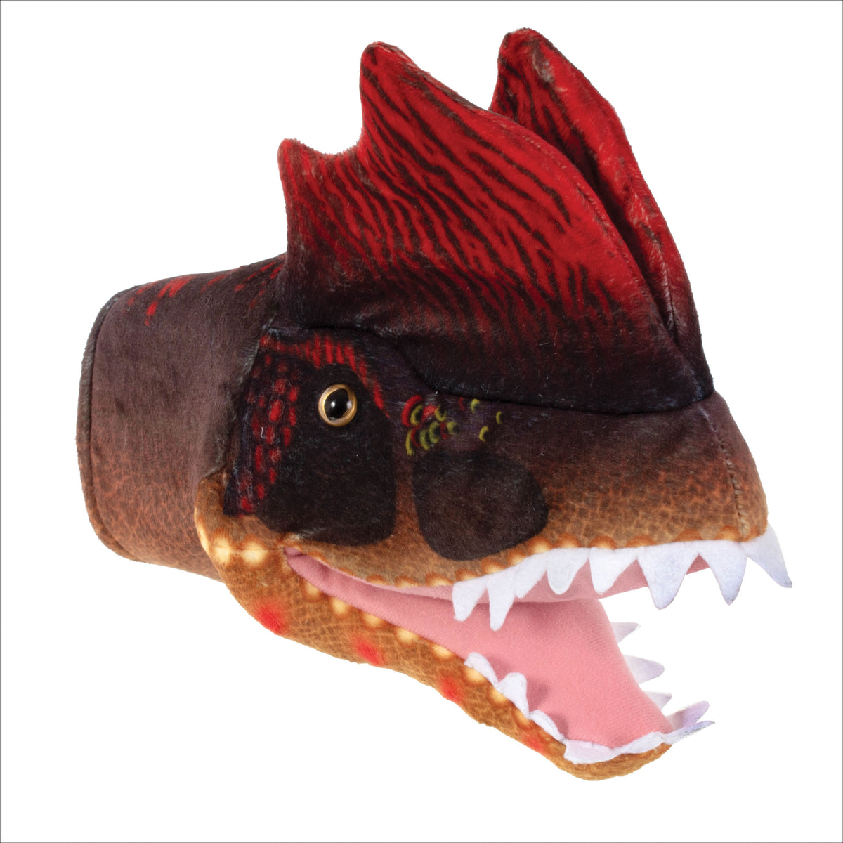 Real Planet™ Brown Dilophosaurus Hand Puppet Brown Realistic Plush Stu ...