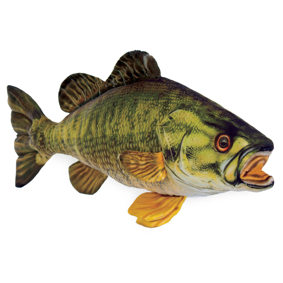 Real Planet™ Green Small Mouth Bass Realistic Plush Stuffed Animal ...