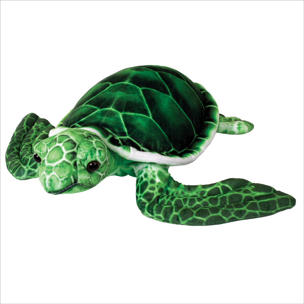 Real Planet™ Green Pacific Sea Turtle Realistic Plush Stuffed Animal ...