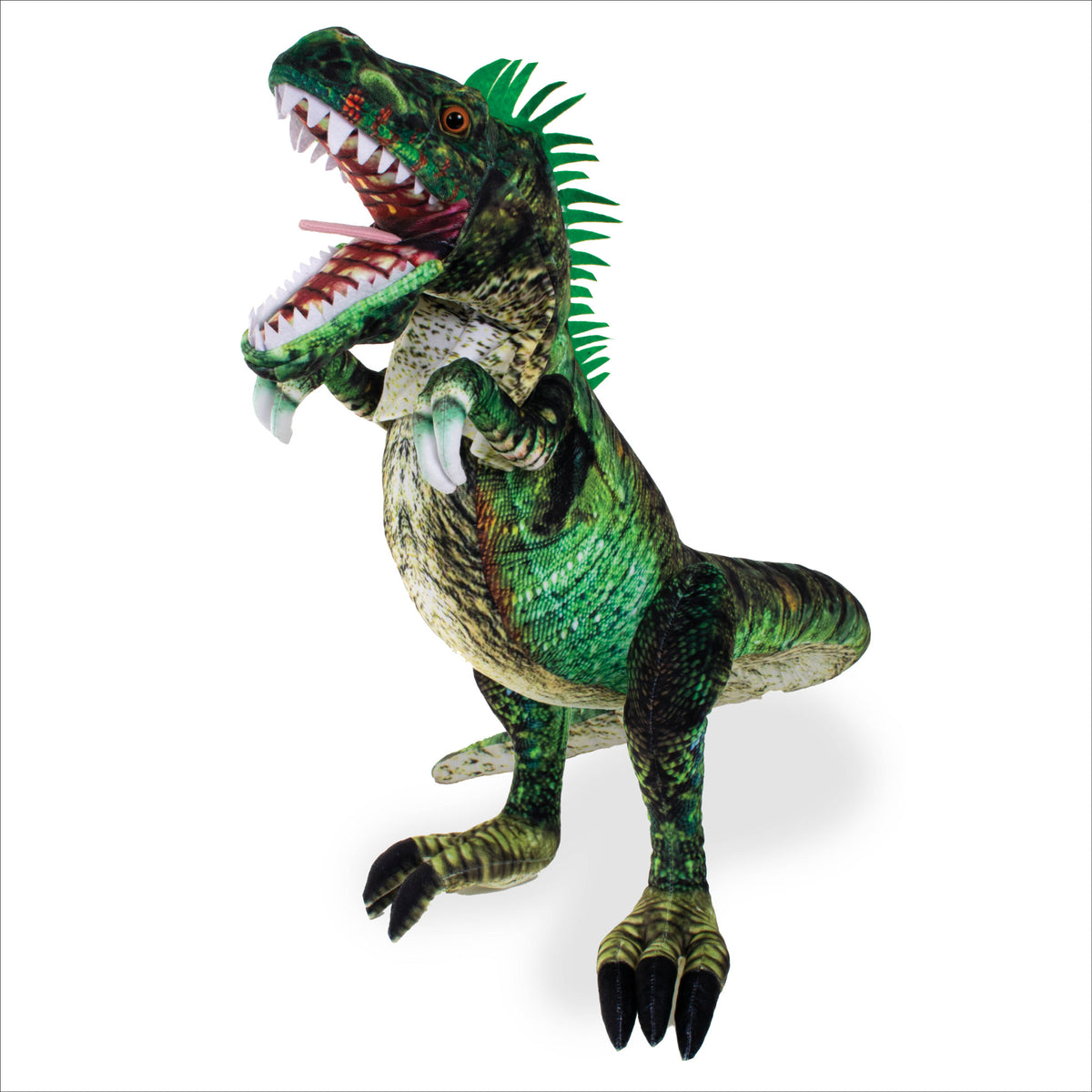 Real Planet™ Green T-Rex Puppet Realistic Plush Stuffed Animal – Real ...